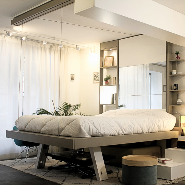 Lit suspendu Vision parallèle : design et gain de place - bedUp®