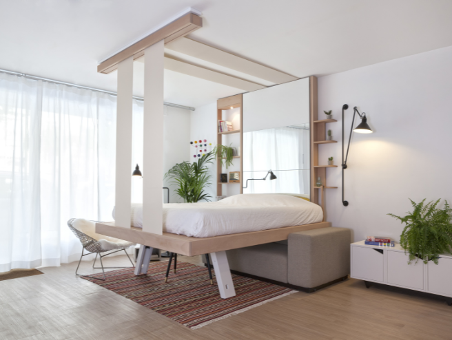 Meubles escamotables pour collectivité : Lit et Tables escamotables