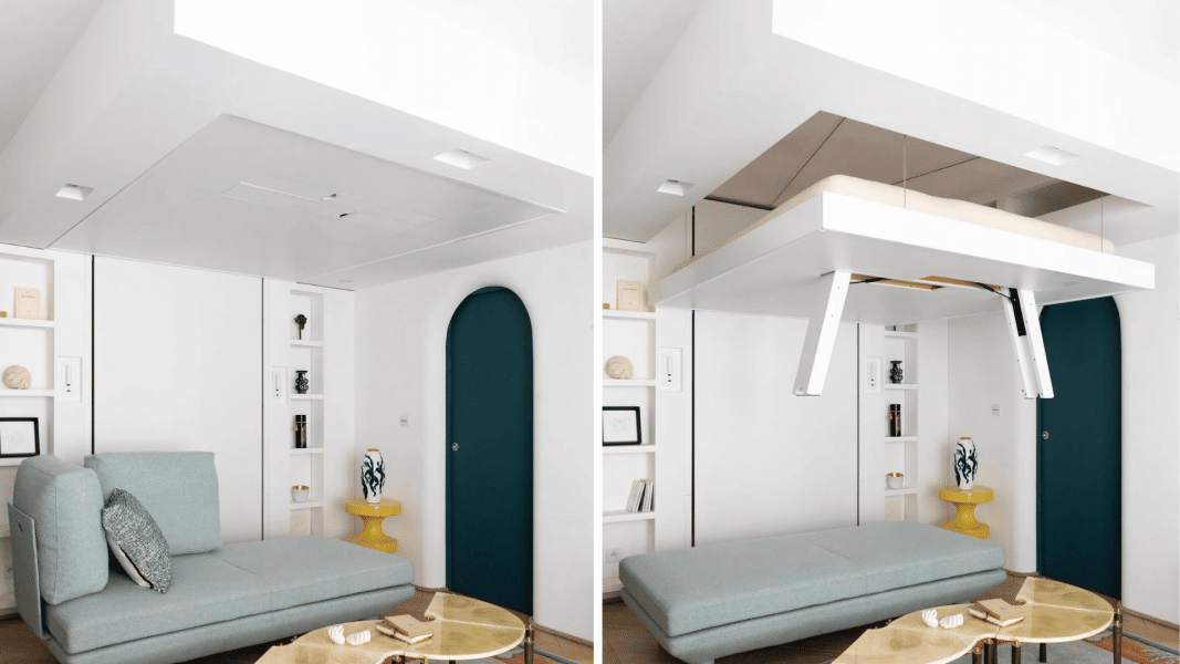 Lit escamotable au plafond bedUp® Qualité et sécurité