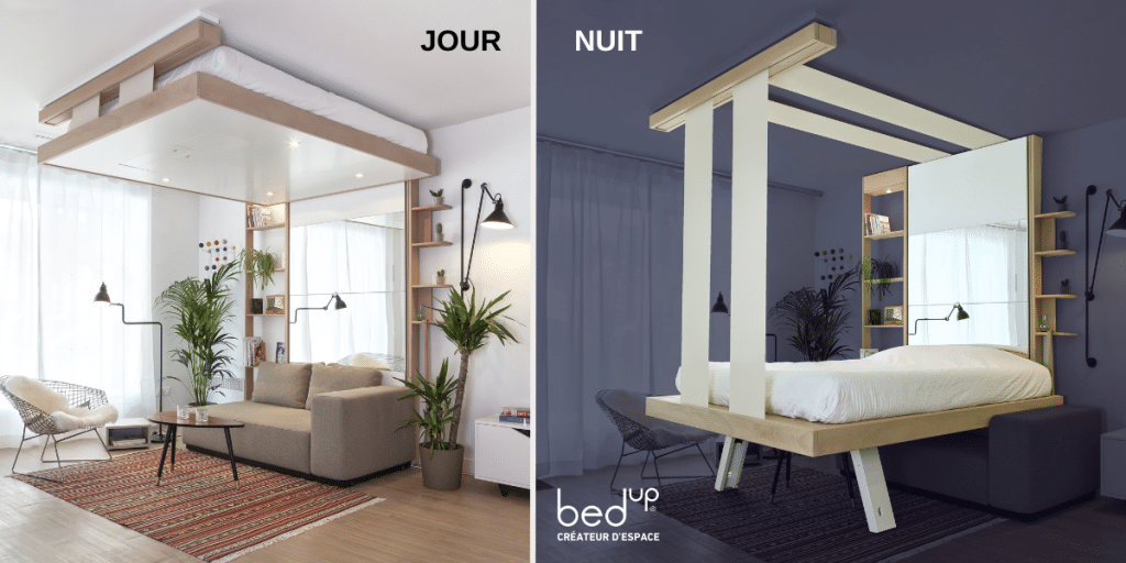 Lit escamotable au plafond bedUp® Qualité et sécurité